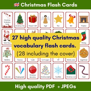 Christmas Flash Cards (flashcards) - Winter Flash Cards - Educational ...