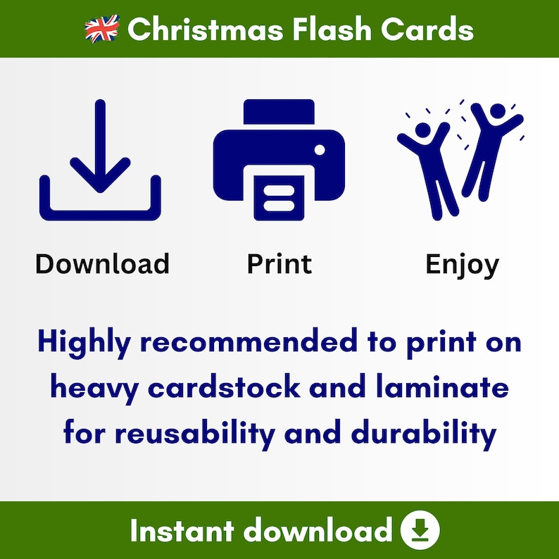 Christmas Flash Cards (flashcards) - Winter Flash Cards - Educational ...
