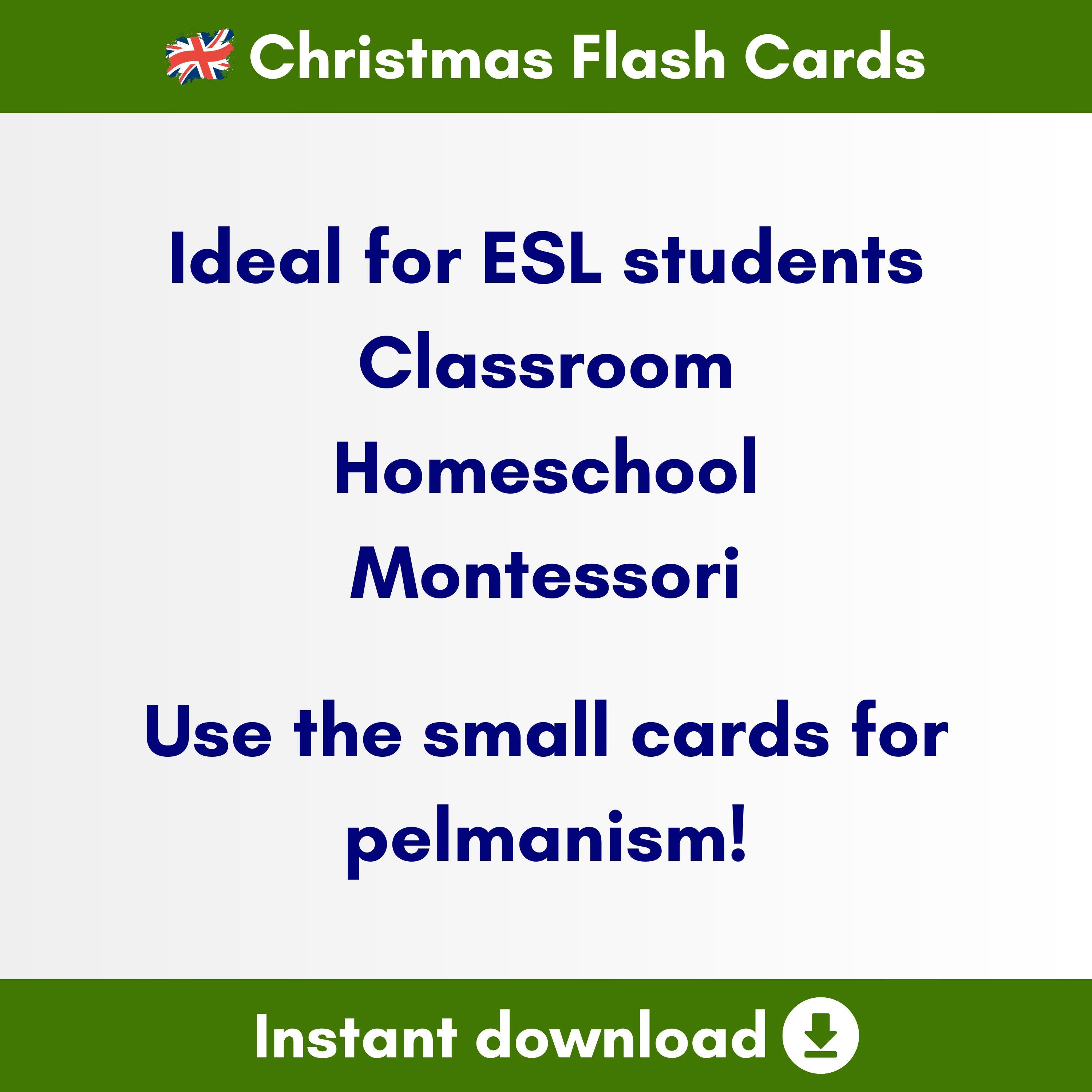 Christmas Flash Cards (flashcards) - Winter Flash Cards - Educational ...