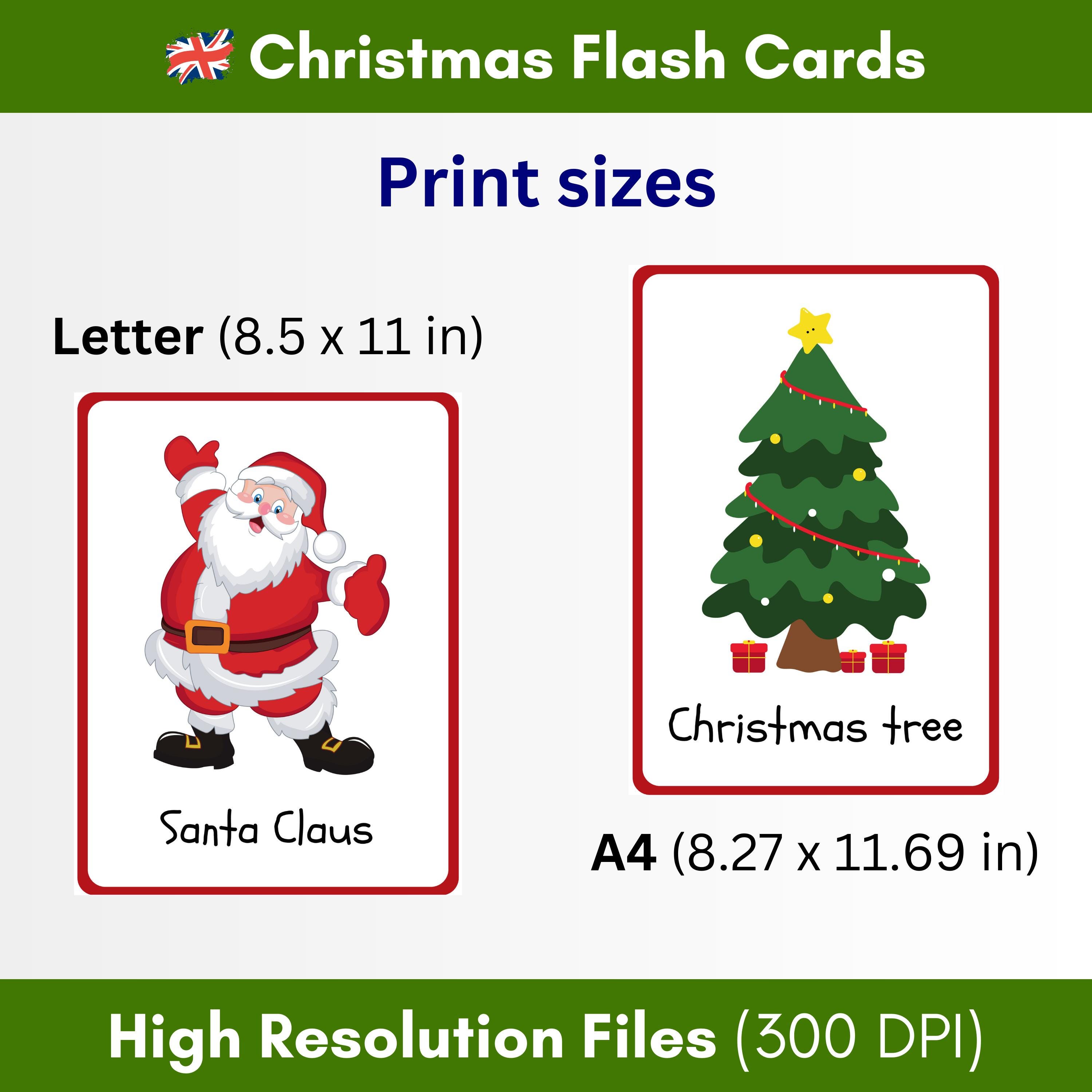 Christmas Flash Cards (flashcards) - Winter Flash Cards - Educational ...