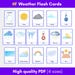 15 Weather Flash Cards - Weather Flashcards - Educational Printable for ...
