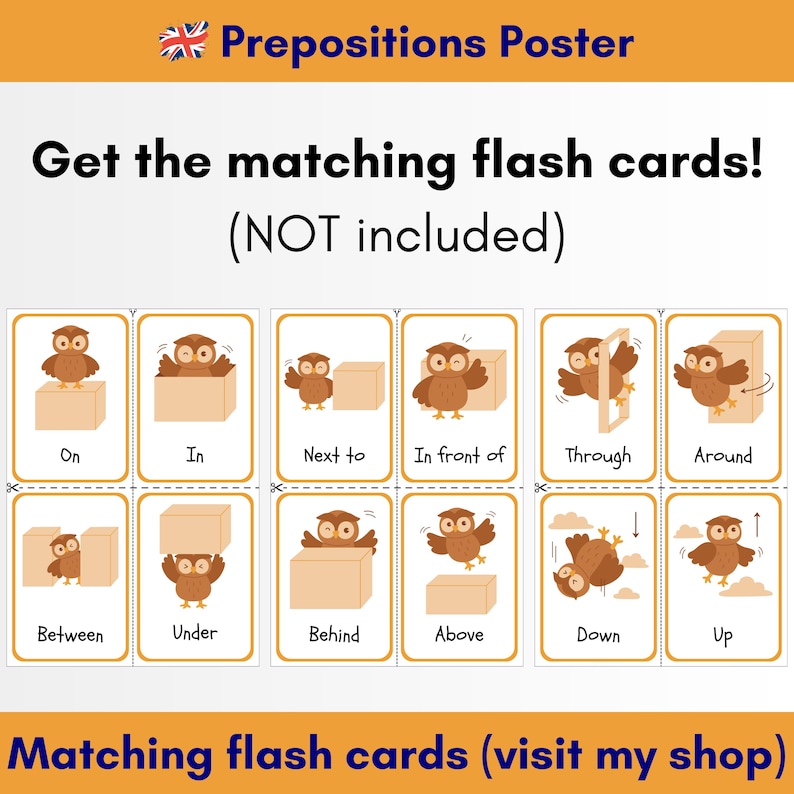 Prepositions Poster, Homeschool Print, Montessori Downloadable Prints ...