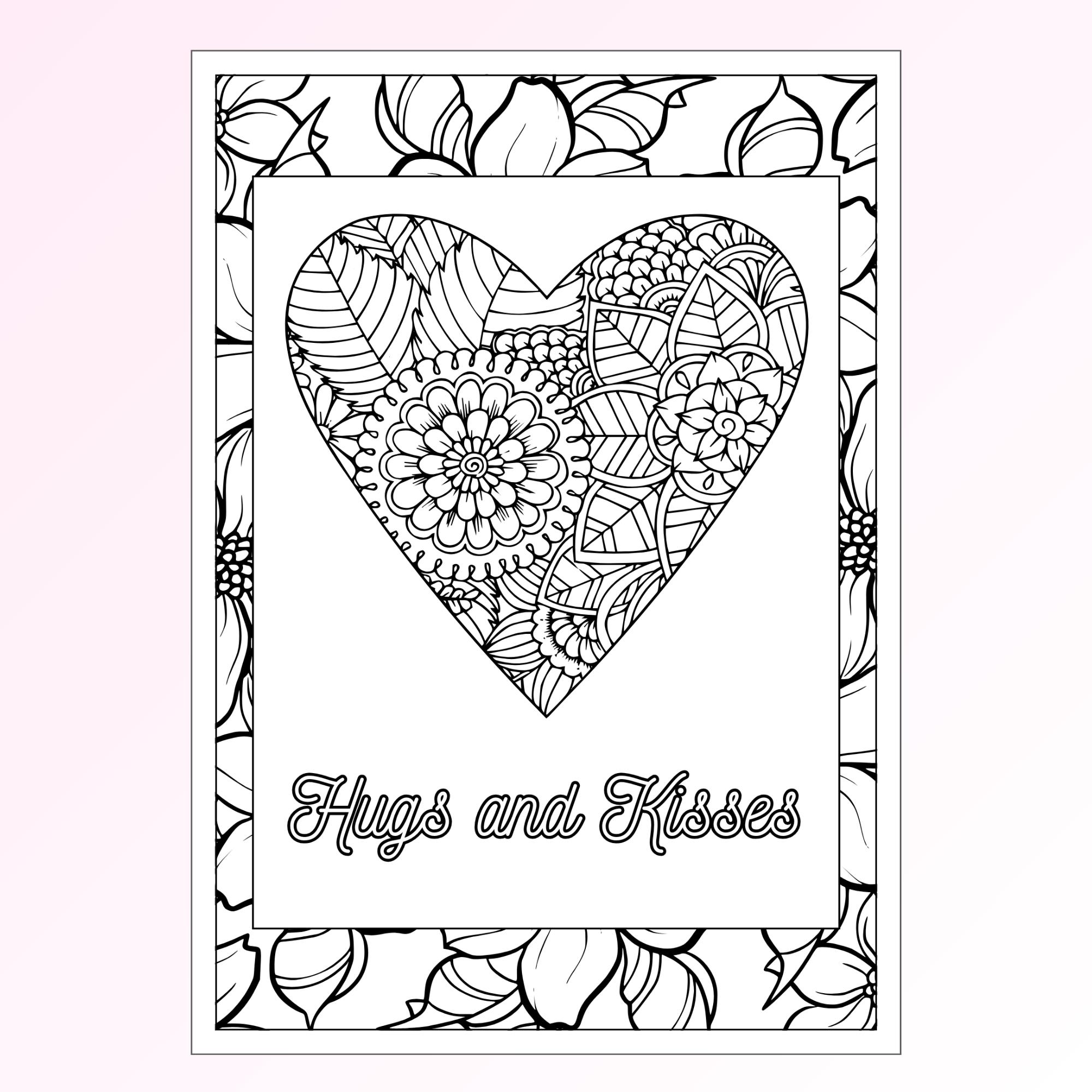Valentine's Day Coloring Pages | Hearts Coloring Sheets for Adults and ...