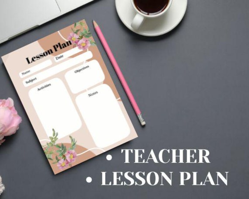 Printable Lesson Plan Template | Digital Teacher Planner | Homeschool ...