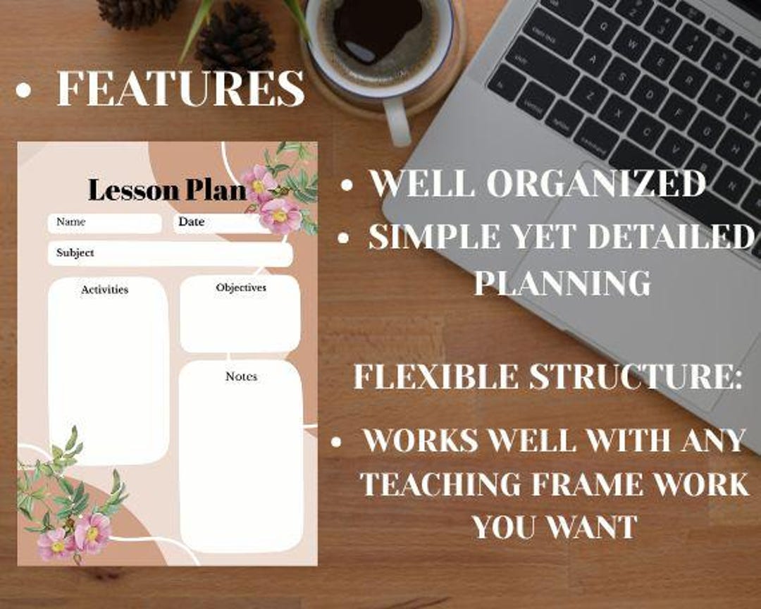 Printable Lesson Plan Template | Digital Teacher Planner | Homeschool ...
