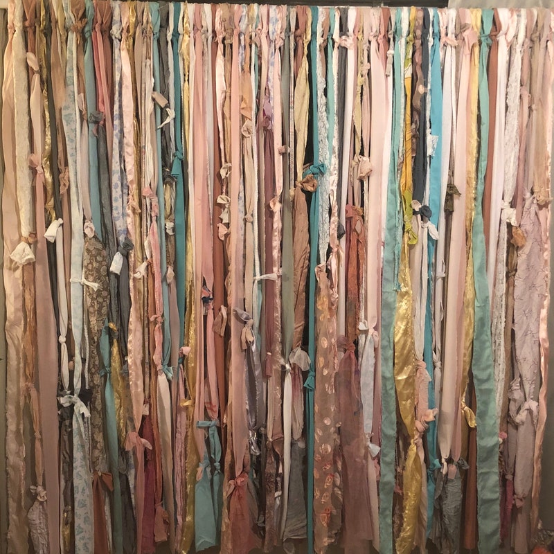Rag Curtain - Etsy