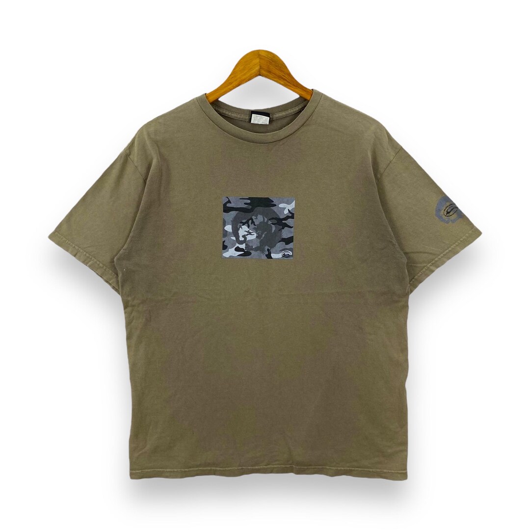 Rare!! Vintage 00's IMPALA Dragon Camo Box Logo Faded Tee Shirt Large ...