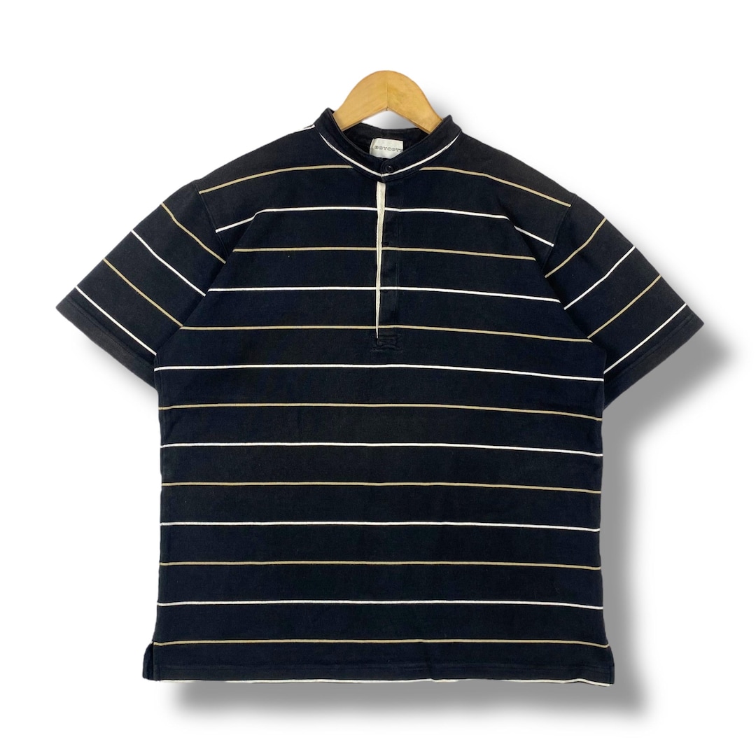 Rare!! BOYCOTT JAPAN Grand Dad Collar Striped Tee Shirt Size 3 - Etsy