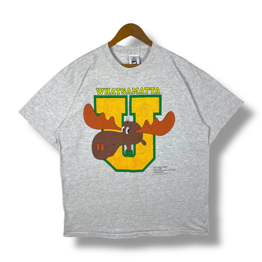Rare!! Vintage 90's WHATSAMATTA UNIVERSITY Rocky and Bullwinkle Cartoon ...