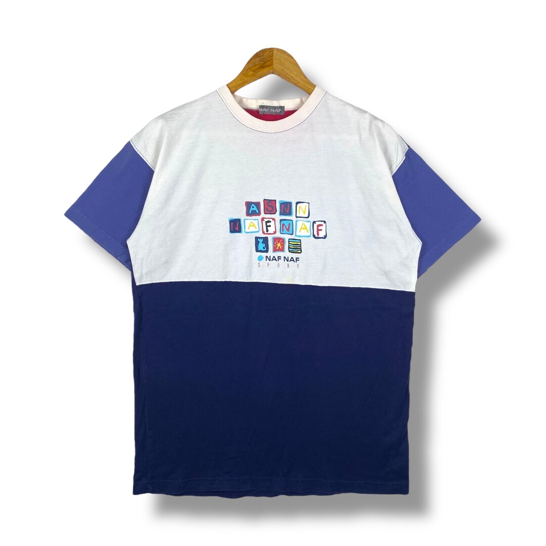 Rare!! Vintage 90's NAF NAF SPORT Colour Block Tee Shirt Free Size - Etsy