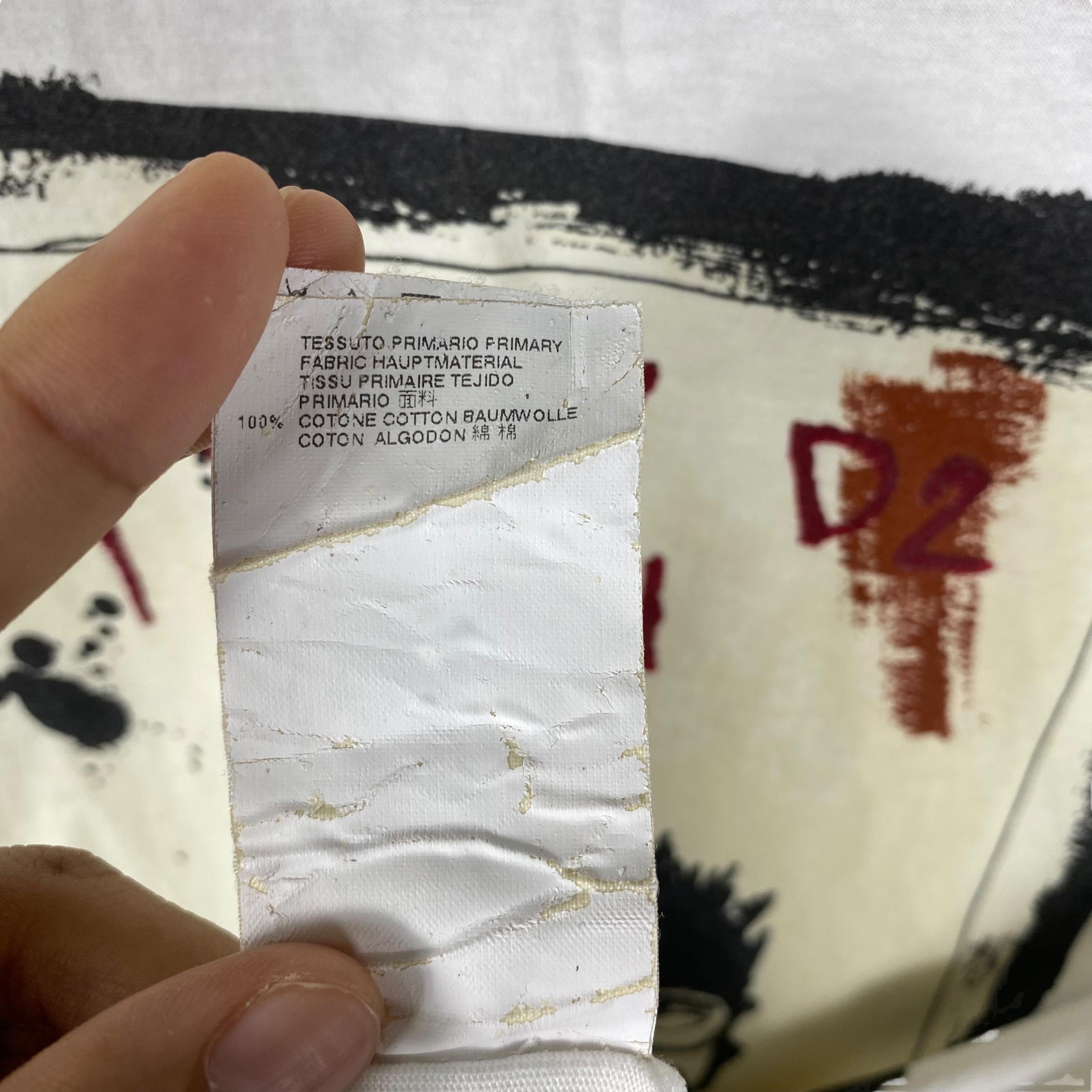 Rare DSQUARED 2 Jean-michel Basquiat 1964 Art Tee Shirt Extra Large ...