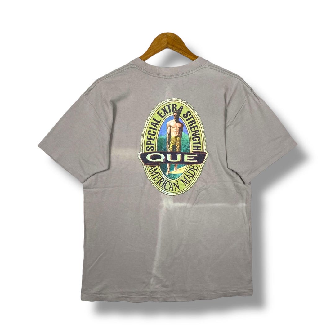 Rare!! Vintage 90's QUE Special Extra Strength American Made Faded Tee ...
