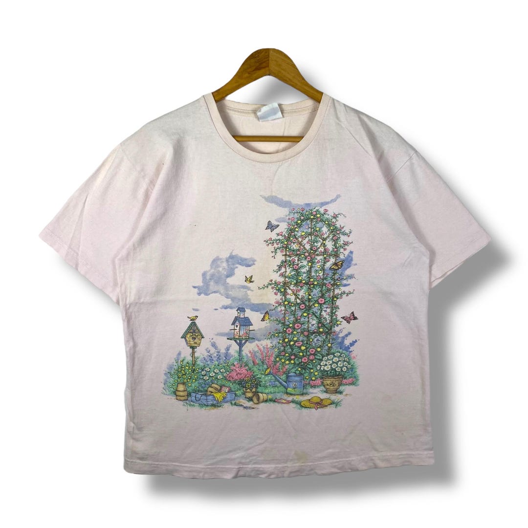 Rare!! Vintage BOBBIE BROOKS Garden Graphic Tee Shirt Large Size - Etsy