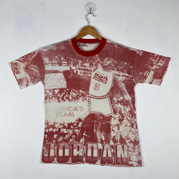 Rare!! Vintage 90's MICHAEL JORDAN Usa National Baske… - Gem