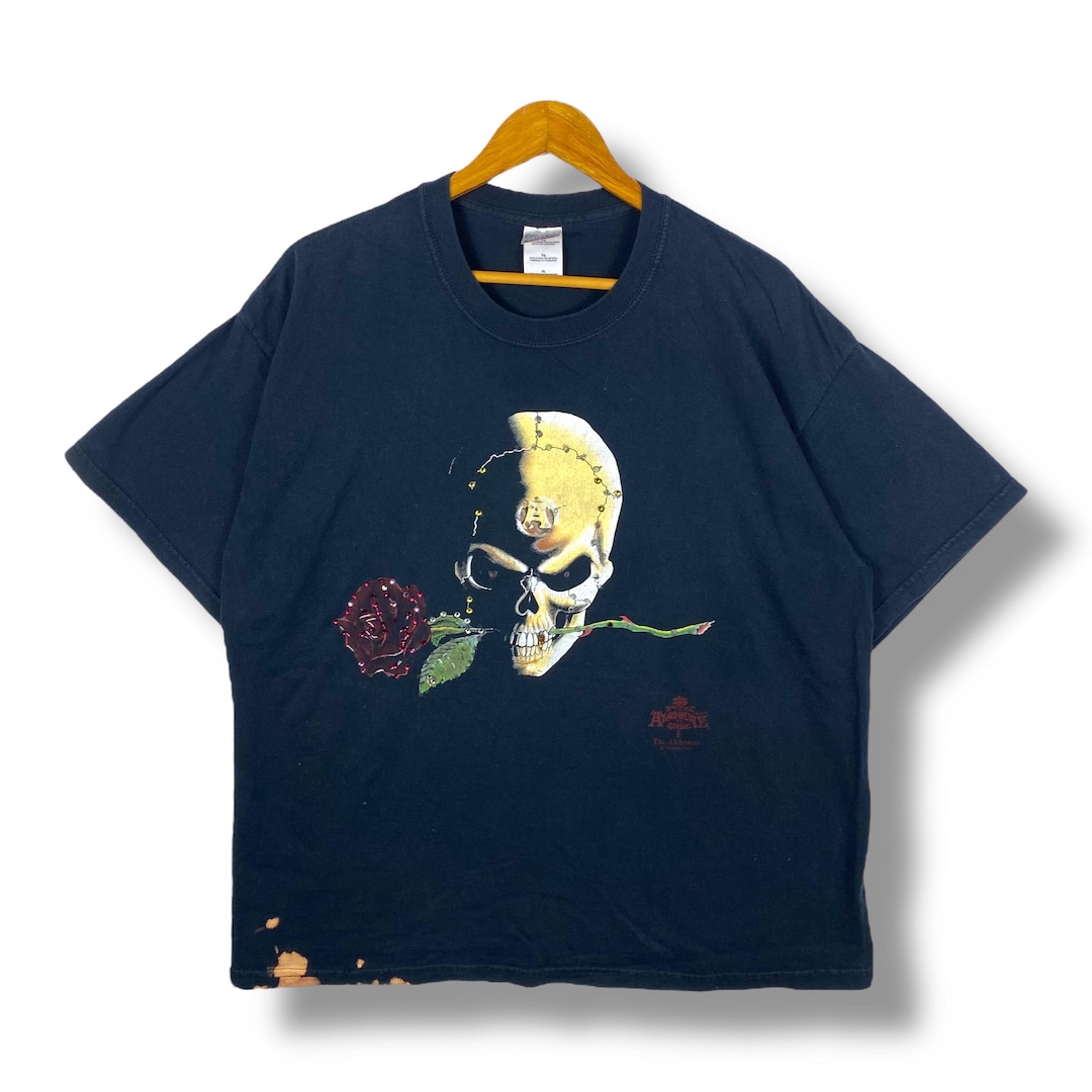 Rare!! Vintage ALCHEMY ENGLAND the Alchemist Skull Rose Graphic Tee ...