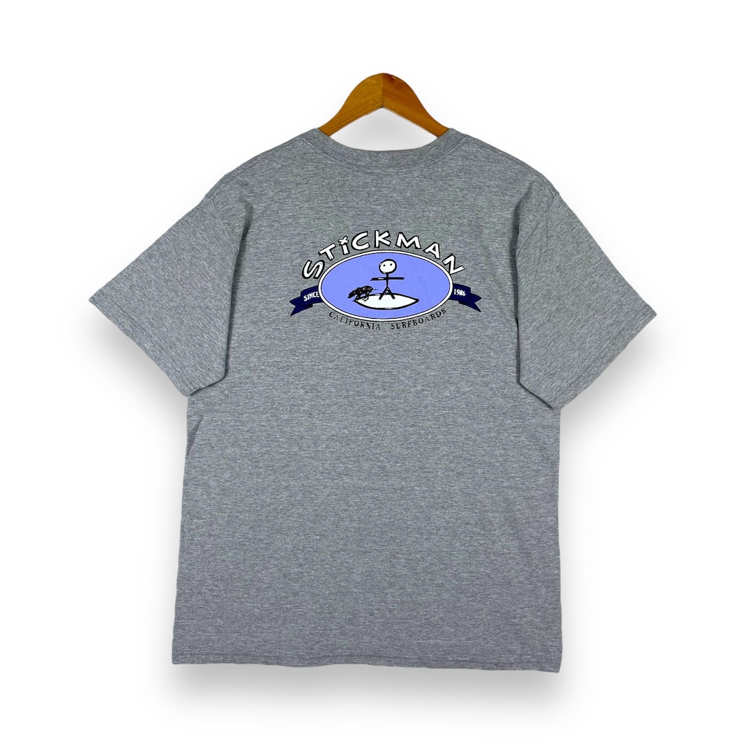 Rare!! Vintage 90's STICKMAN CALIFORNIA SURFBOARDS Surfing Graphic Tee ...