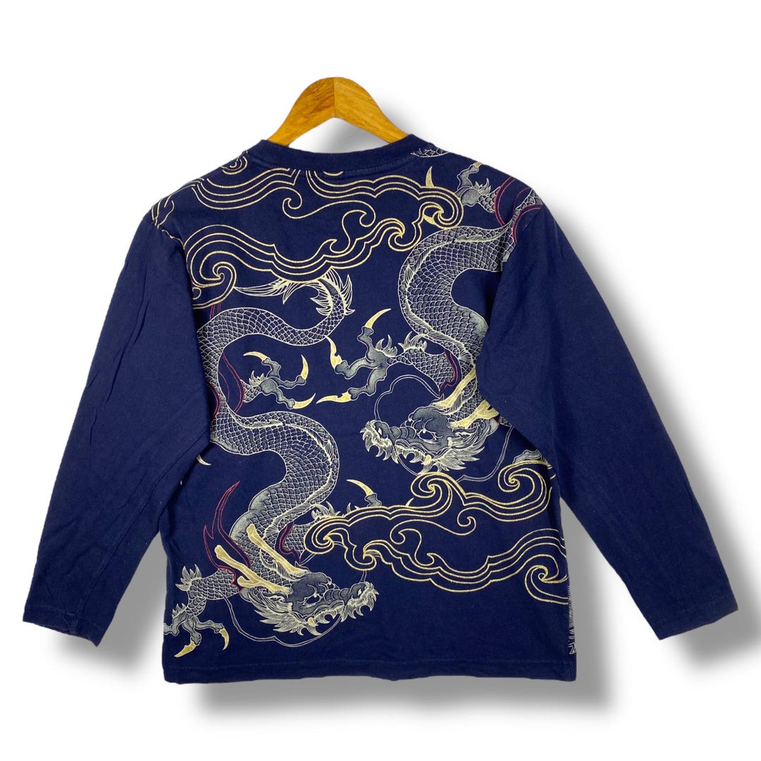 Rare!! Japanese Oriental SPACE OPERA Sukajan Dragon Graphic Tee Shirt ...