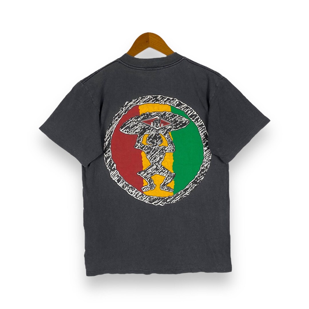Rare!! Vintage 90's BEAR SURF BOARDS Rasta Stickman Surf Tee Shirt ...