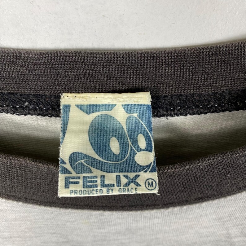 Rare!! Vintage 00's FELIX THE CAT Double Print Graphic Longsleeve Tee ...
