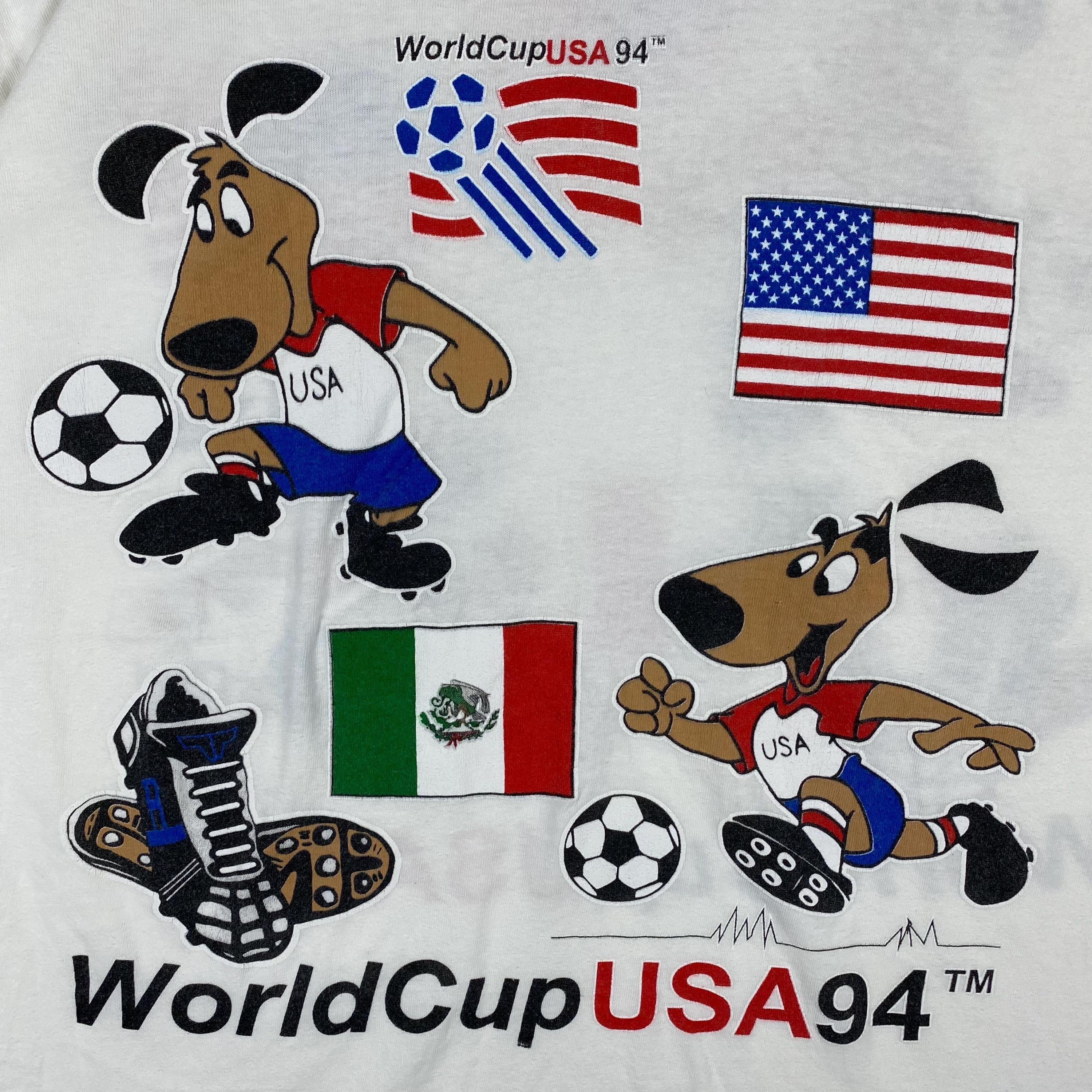Rare!! Vintage 90's WORLD CUP USA Mascot Tee Shirt Large Size / United ...