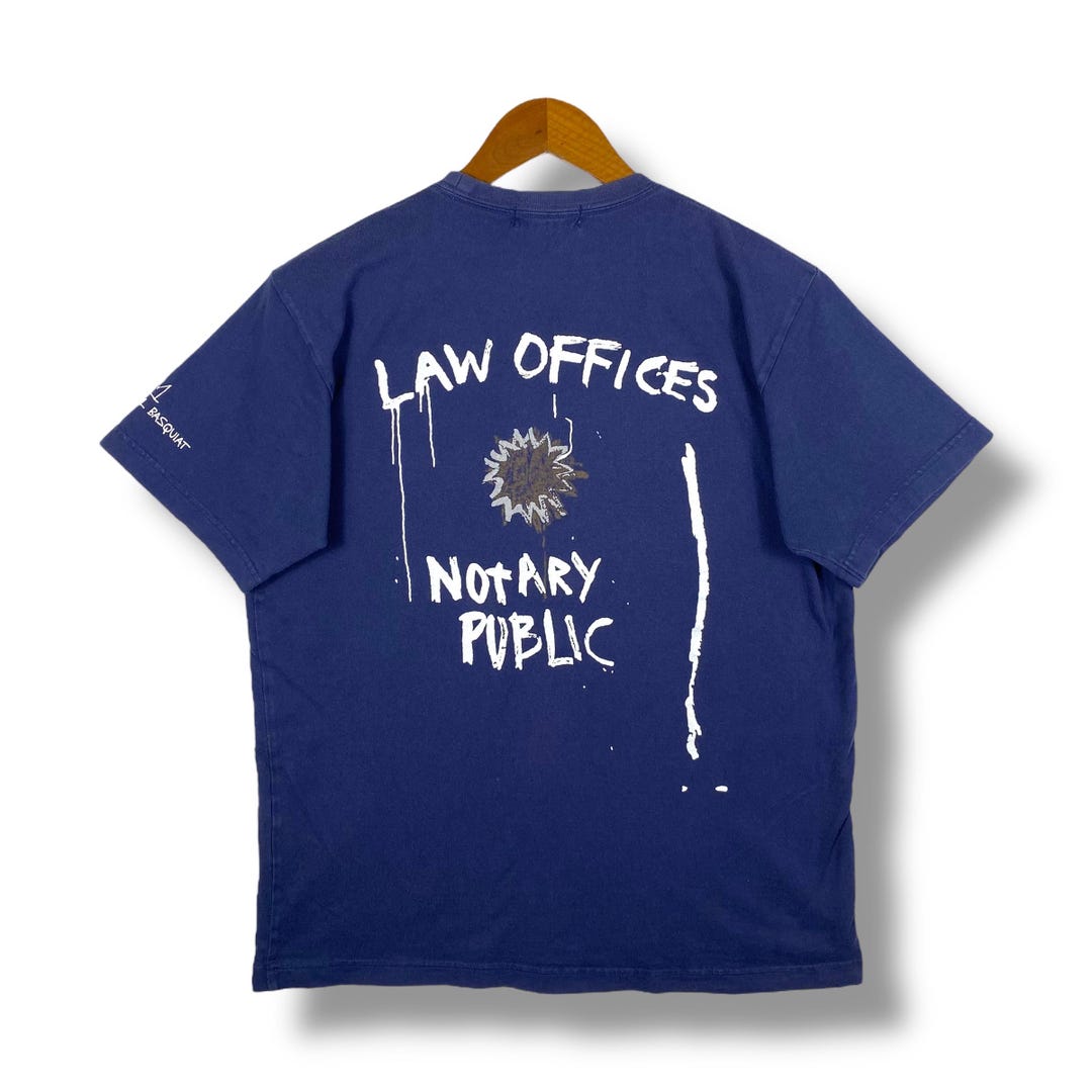 Rare!! Vintage 00's Jean-michel Basquiat Law Offices Notary Public ...
