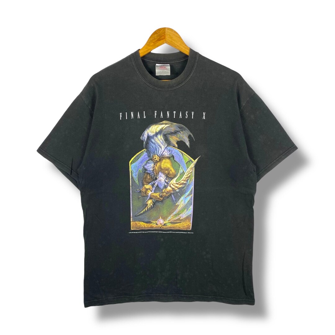 Rare!! Vintage 00's FINAL FANTASY X Graphic Game Faded Tee Shirt Large ...