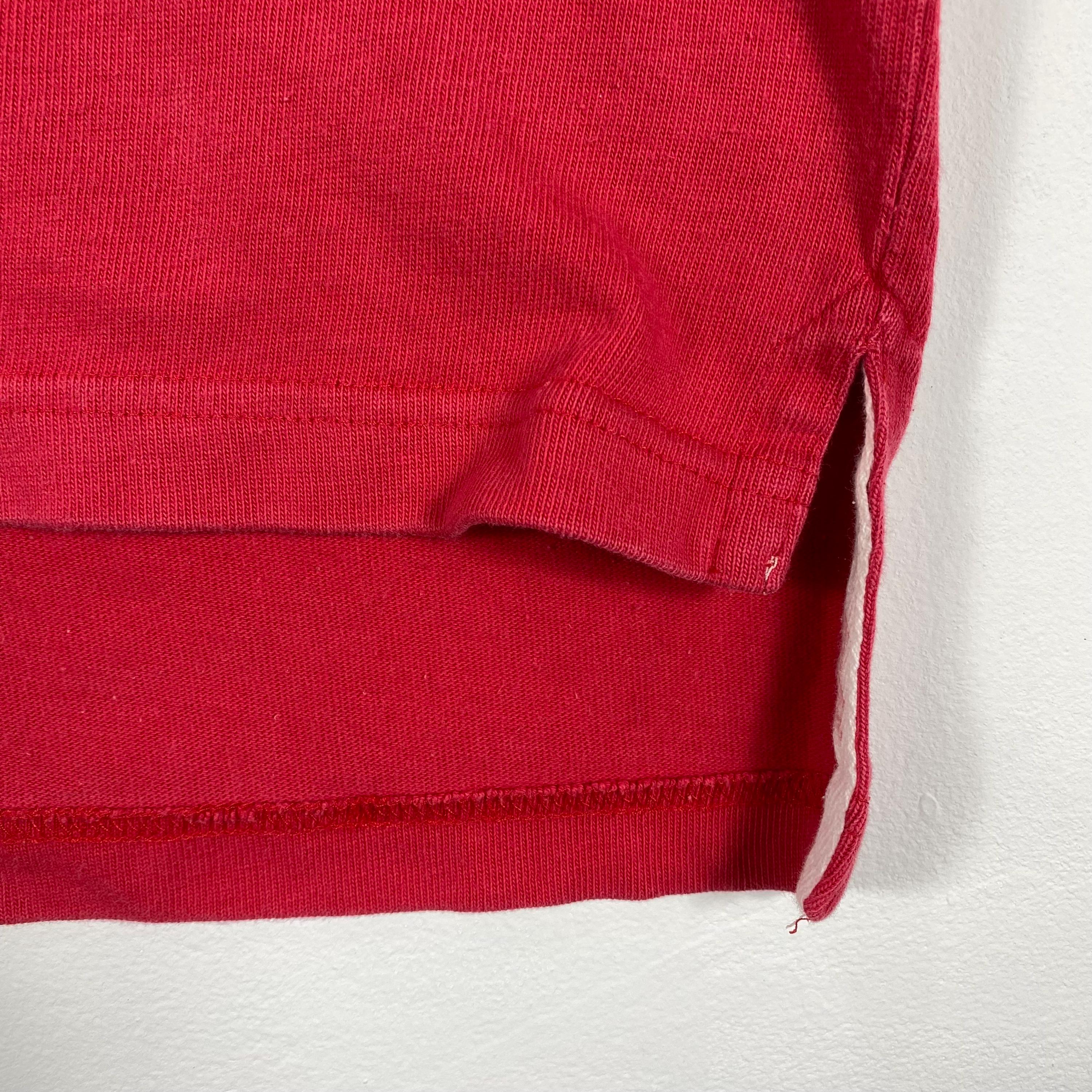 Rare Vintage 90's COCA-COLA Red & White Colour Block Polo Rugby Style ...