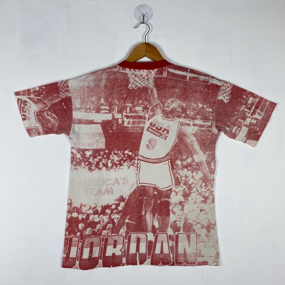 Rare!! Vintage 90's MICHAEL JORDAN Usa National Baske… - Gem