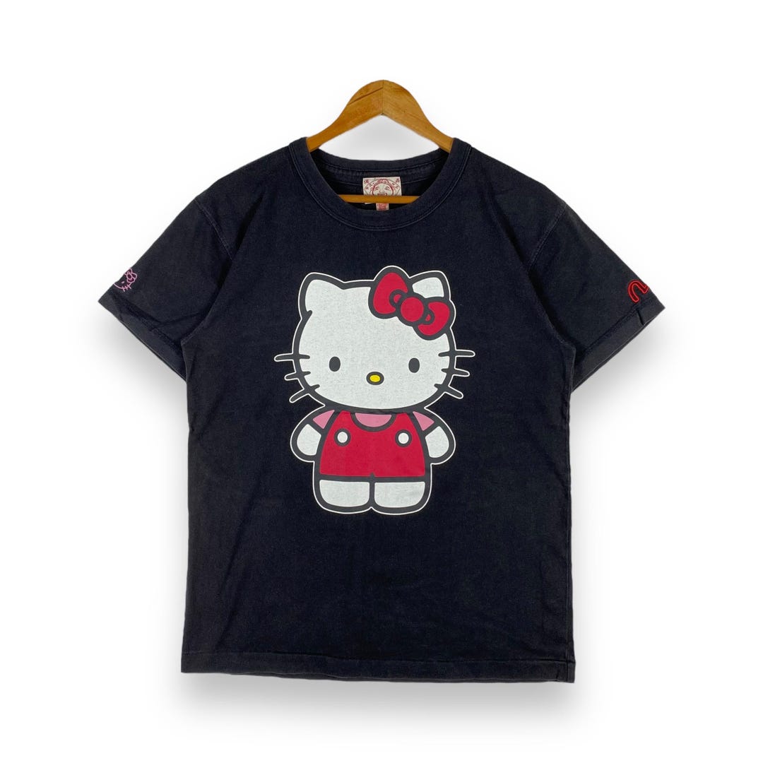 Rare EVISU X HELLO KITTY Japanese Animated Tee Shirt Size 38 Fits ...