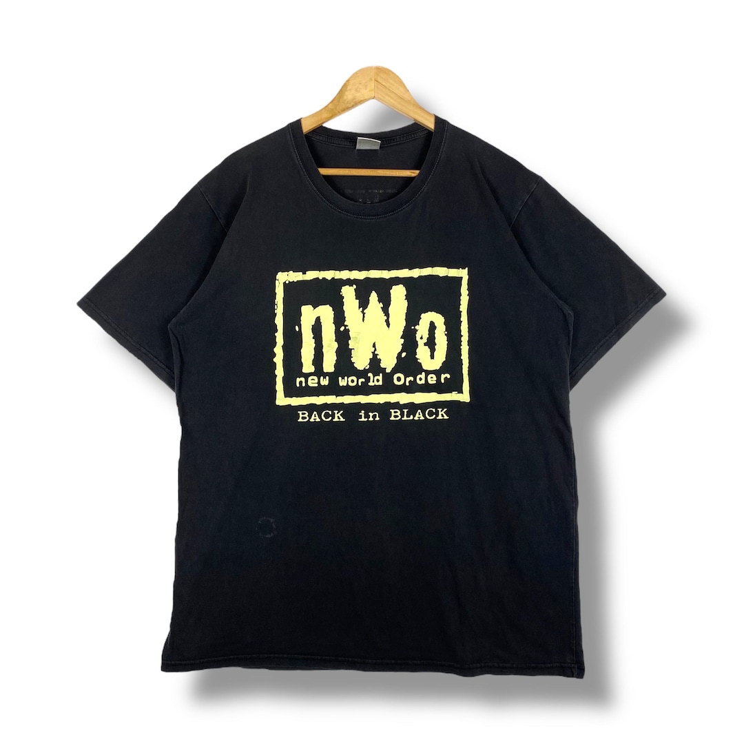Rare!! Vintage Nwo New World Order Back in Black Wcw Wwf Graphic Tee ...