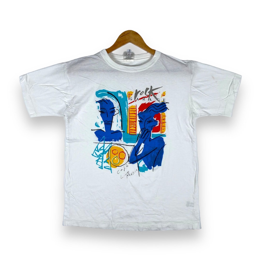 Vintage 80s Rock Garage Cafe Art Graphic Tee - Free Size - Etsy