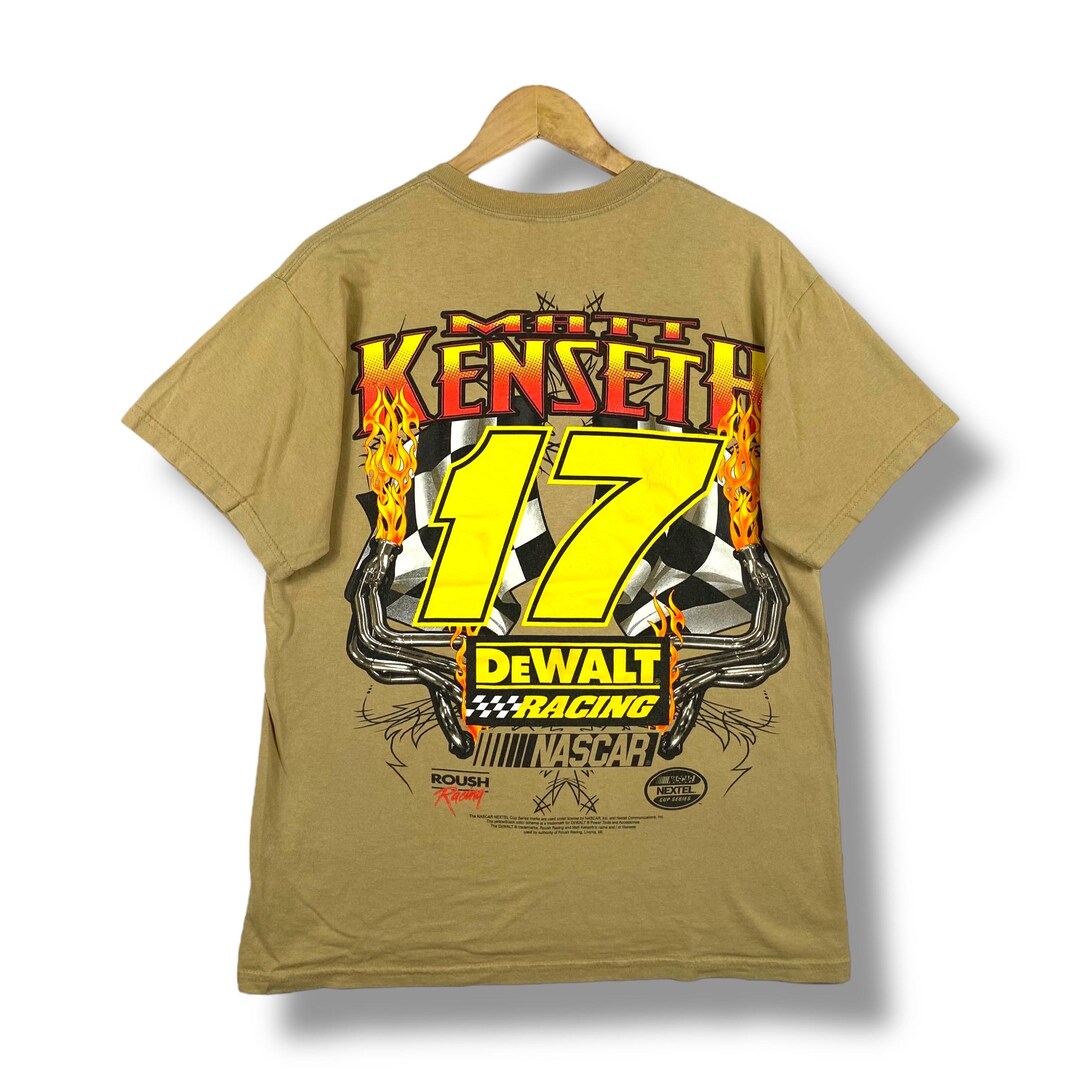 Rare!! Vintage 00's NASCAR MATT KENSETH 17 Dewalt Racing Distressed Tee ...