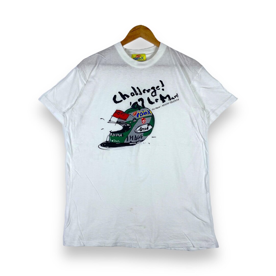 Vintage 90s Le Mans Arai Helmet Tee - Keiichi Tsuchiya Pro Racer - Etsy