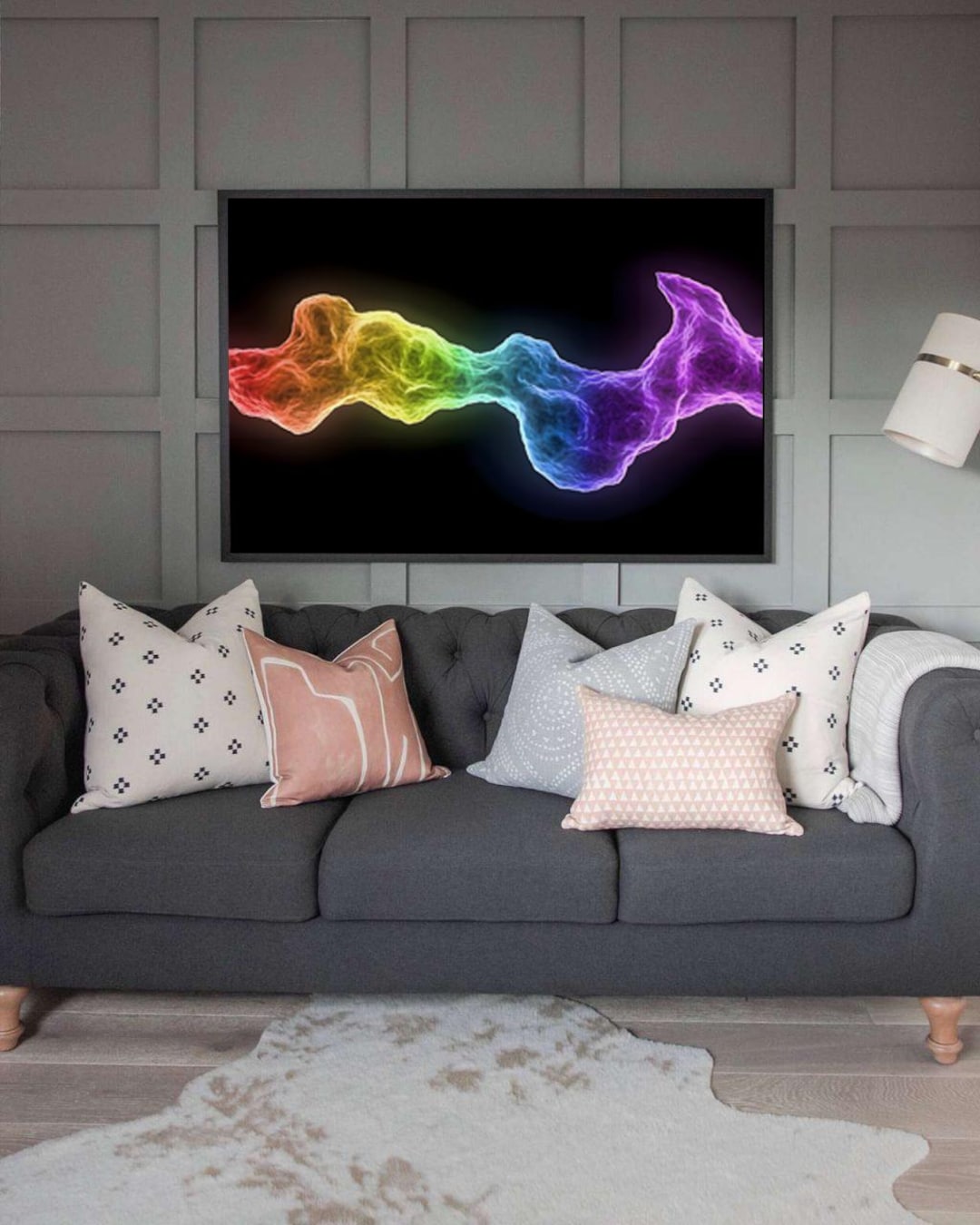 Rainbow Plasma Wall Art - Etsy