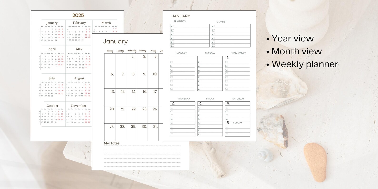 Weekly 2025 Planner, Weekly Planner, 2025 Planner, Printable Planner ...