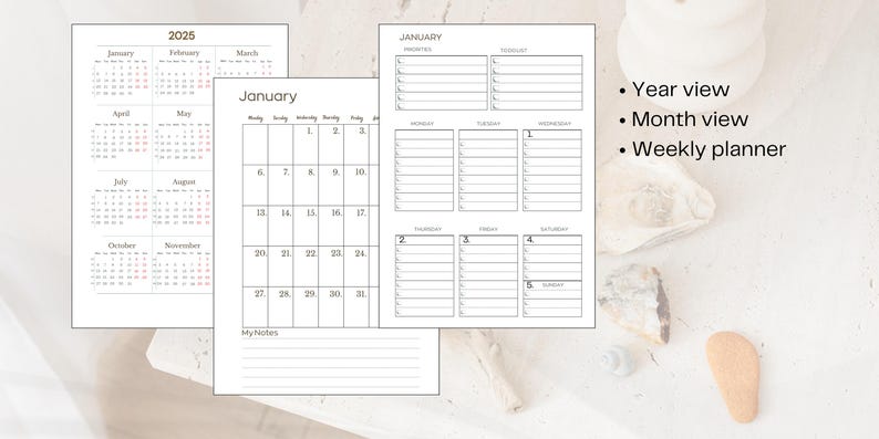 Weekly 2025 Planner, Weekly Planner, 2025 Planner, Printable Planner ...
