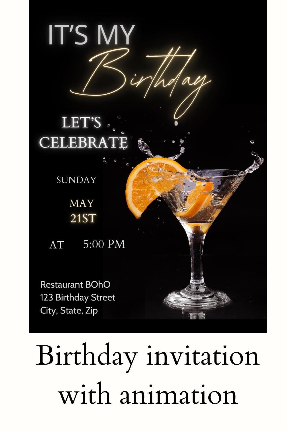 Animated Invitation Card, Invitation Template, Video Invitation ...