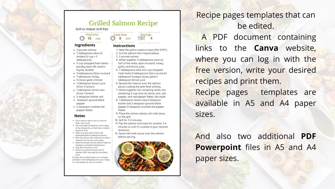 Recipe Template, Recipe Book, Printable Recipe Book, Printable Recipe ...
