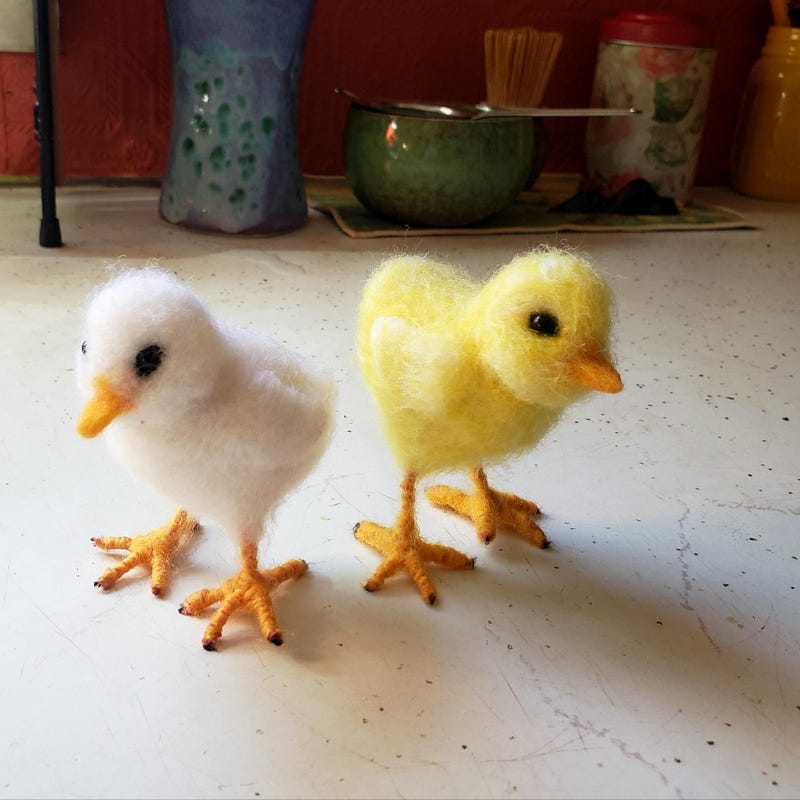 Needle Felted Chick - Etsy