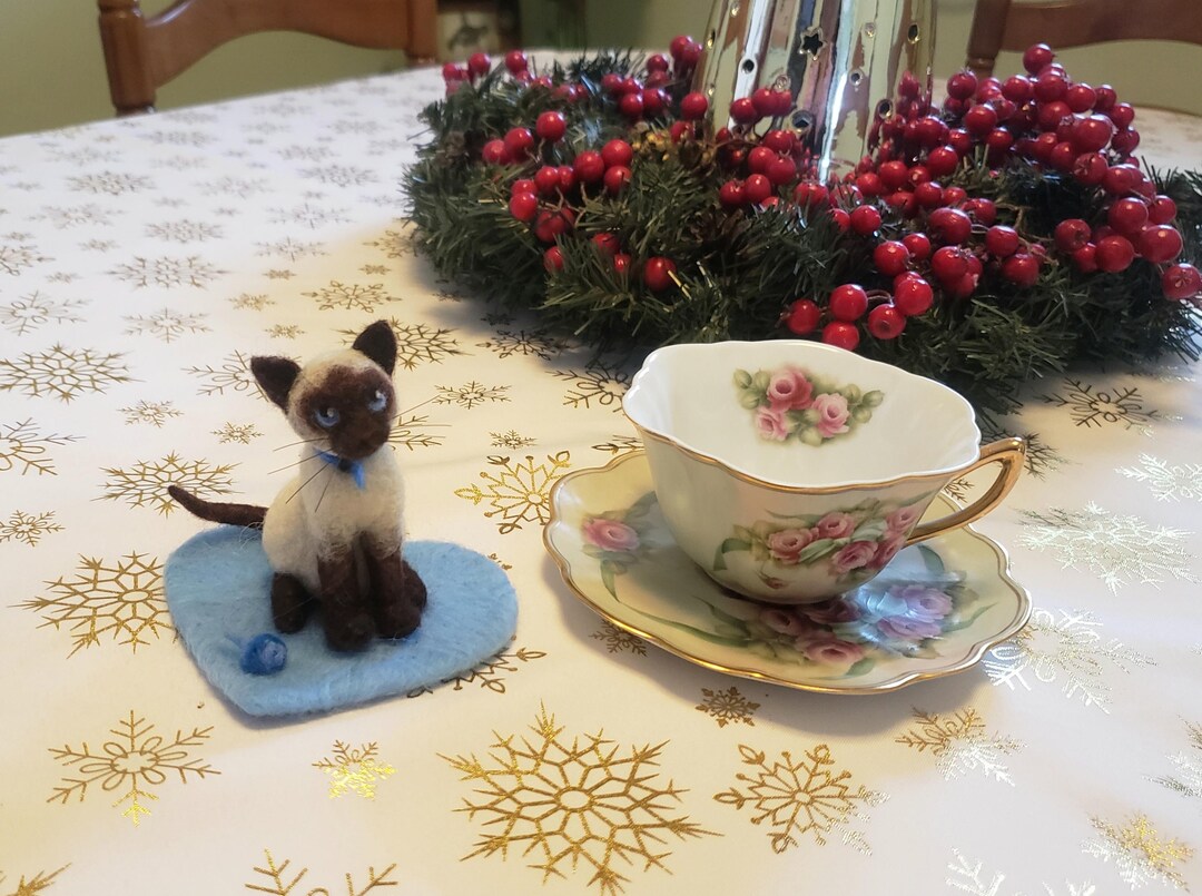 Needle Felted Miniature Siamese Cat - Etsy