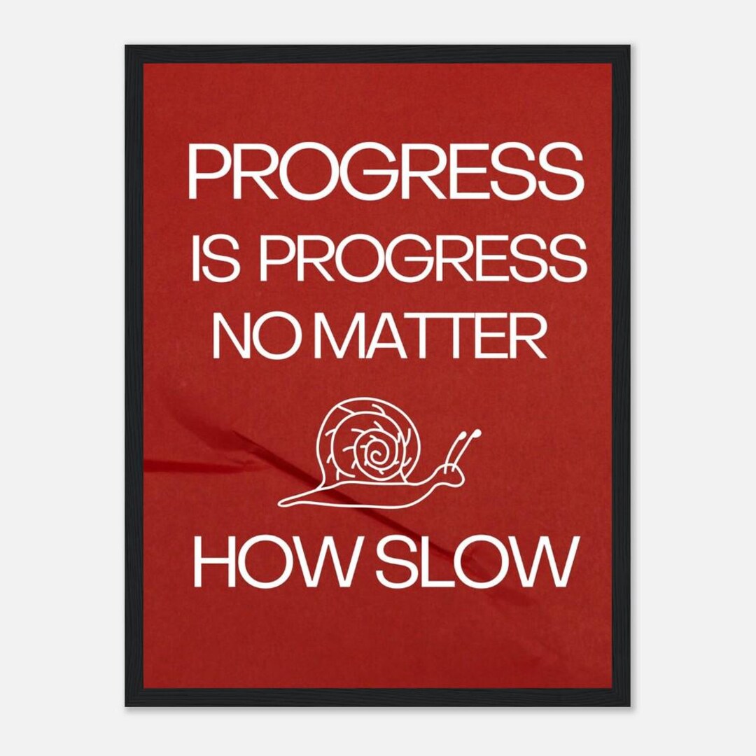 Progress is Progress Poster, Motivational Poster, Wall Art ...