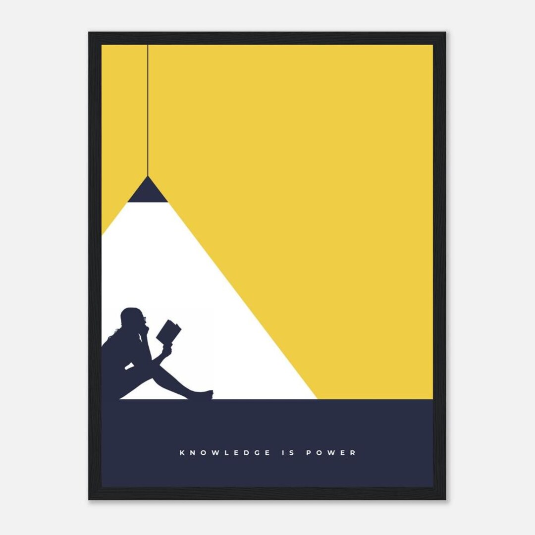 Knowledge is Power Poster, Motivational Poster, Wall Art, Motivational ...