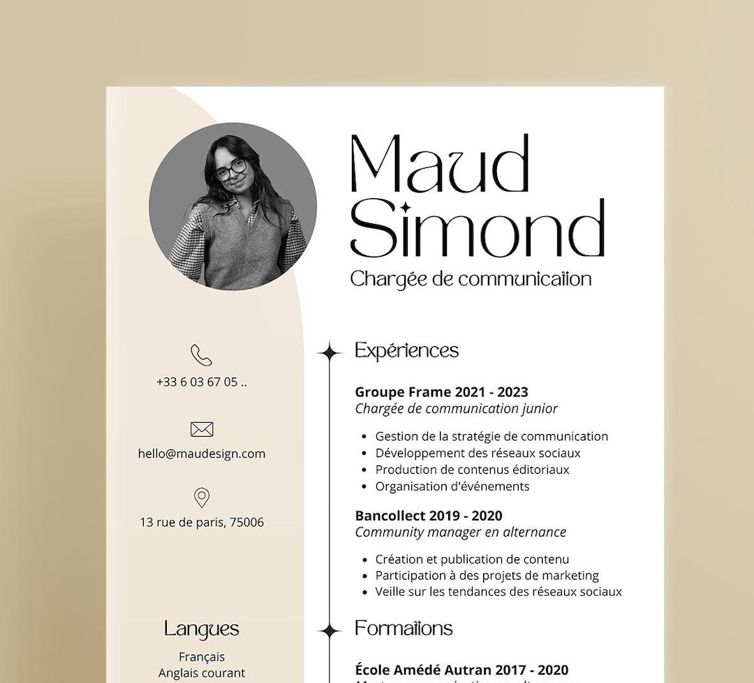 Ultra Simple and Design Resume Template - Etsy