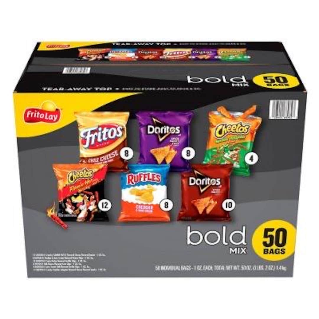Frito-lay Bold Mix, Variety Pack Chips, 50 Pk. - Etsy