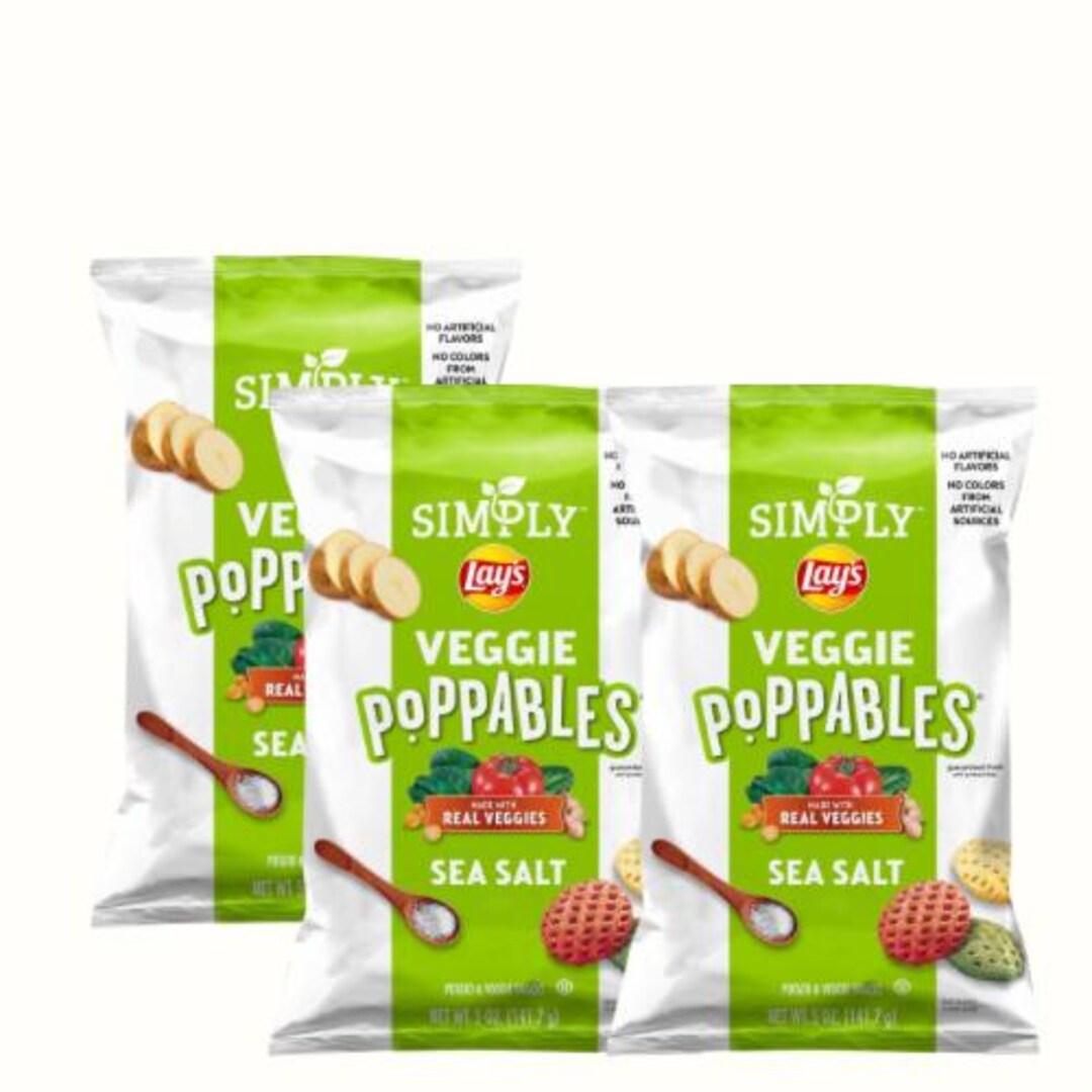 3pack Simply Lays Veggie Poppables Sea Salt - Etsy