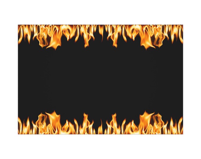 Fire and Water Themed Gift Wrap | Flames and Ice Wrapping Paper | Fire ...