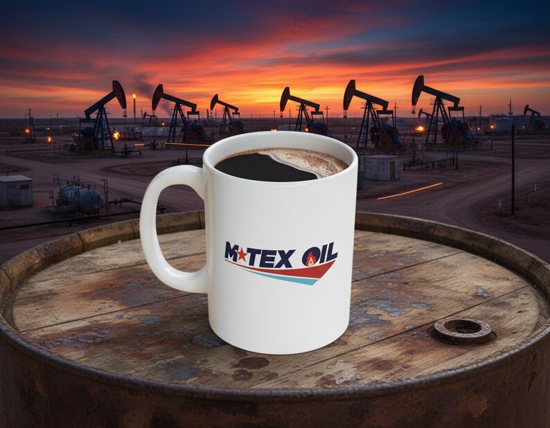 Mtex Oil Ceramic Mug W/ Small Logo, (11oz, 15oz) | Landman Cup - Etsy