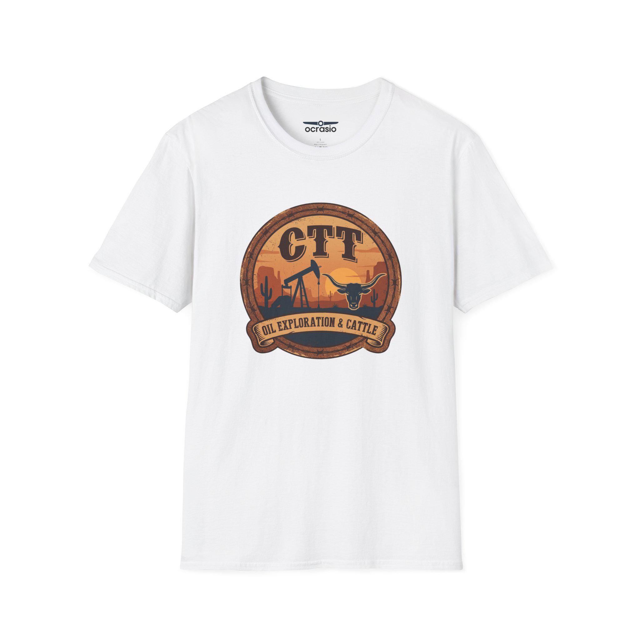 CTT Oil Exploration & Cattle West Texas Design T-shirt | Oilfield Ranch ...
