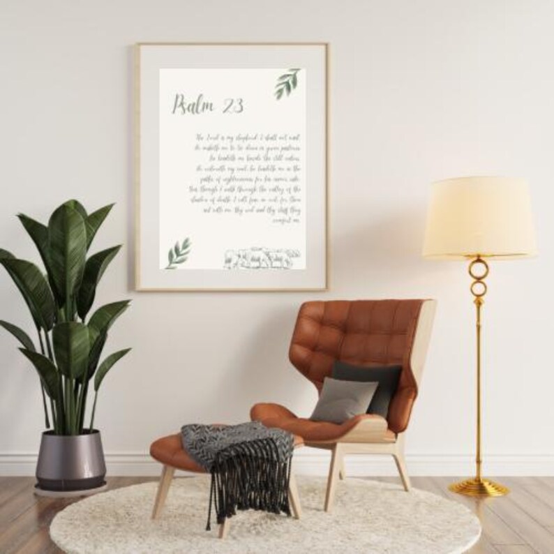 Psalm 23 Poster | the Lord is My Shepherd| Christian Poster | Christian ...