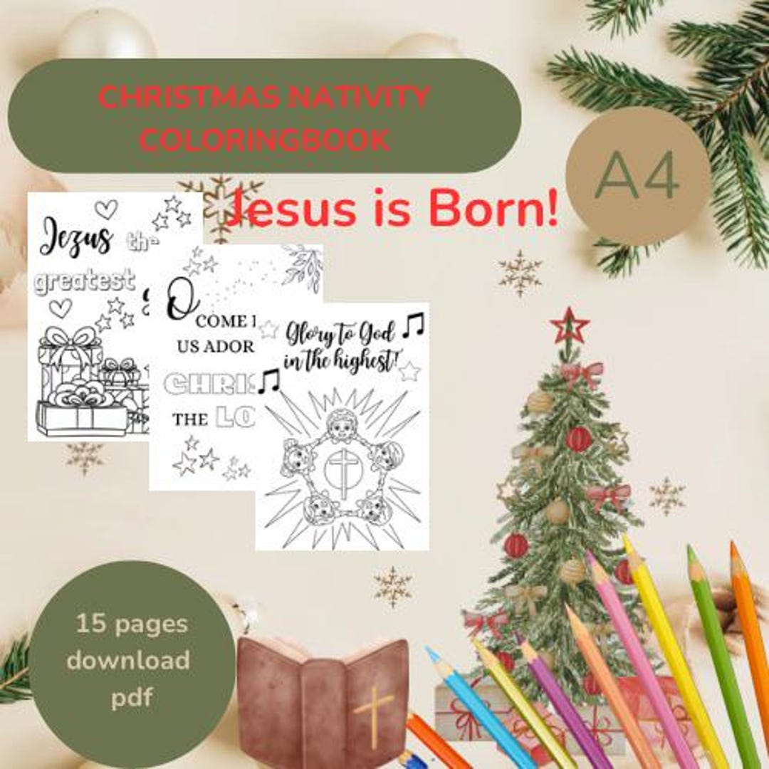 15 Christian Christmas Coloring Pages Download Christmas Plate Children ...